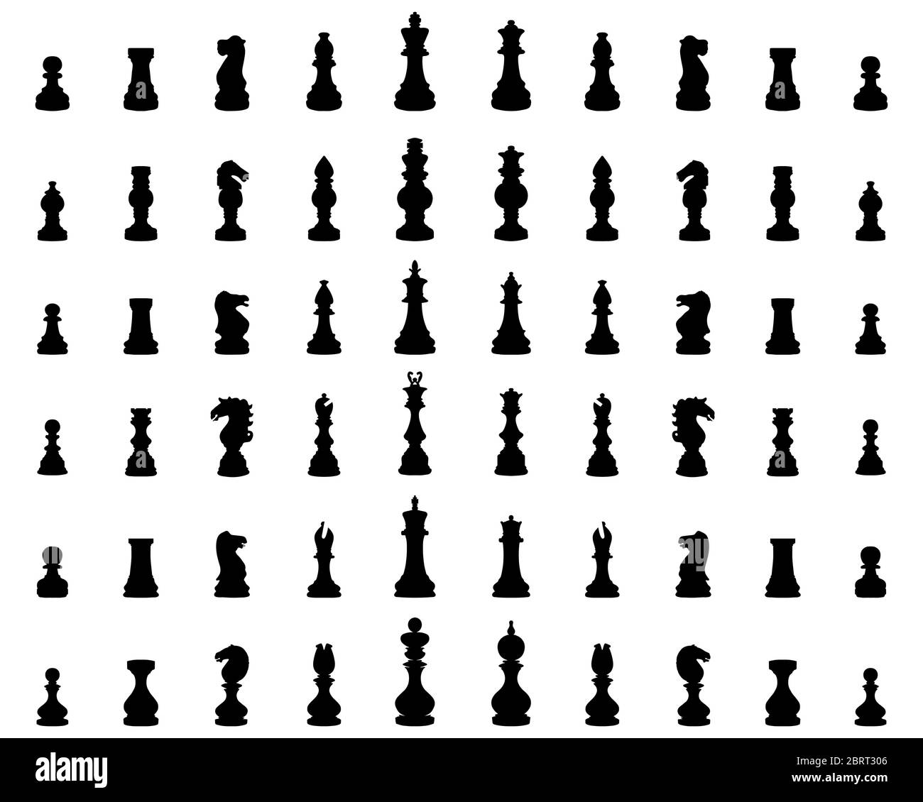 Black chess figures on Black and White Stock Photos & Images - Alamy