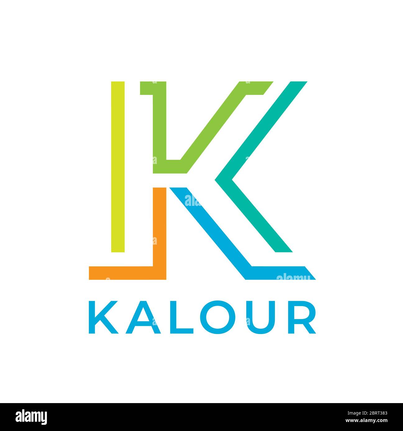 Abstract K colorful logo design template Stock Vector Image & Art - Alamy
