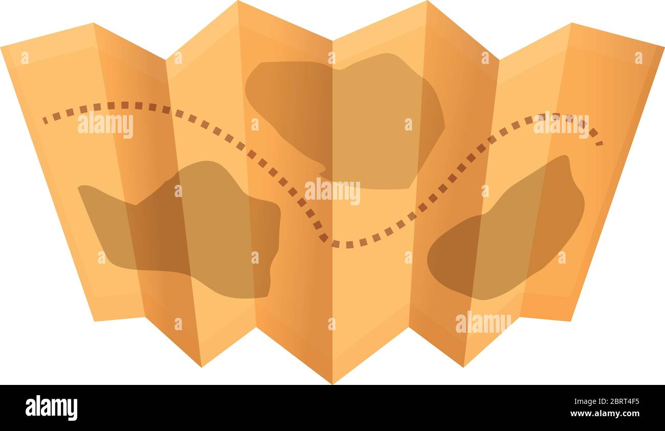 Safari travel map icon. Cartoon of safari travel map vector icon for ...