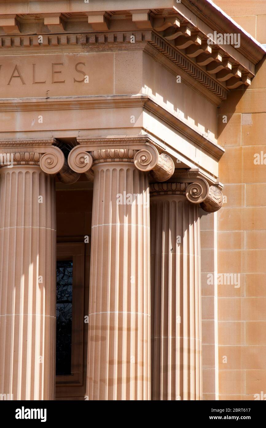 Sydney Australia, close-up of the columns and ionic capitals Stock ...