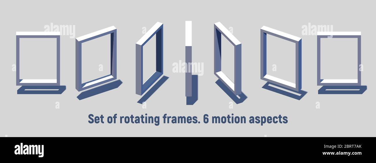 Isometric rectangular frame rotating Stock Vector Image & Art - Alamy