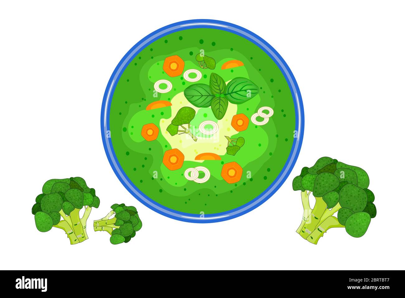 Soup above view Stock Vector Images - Alamy