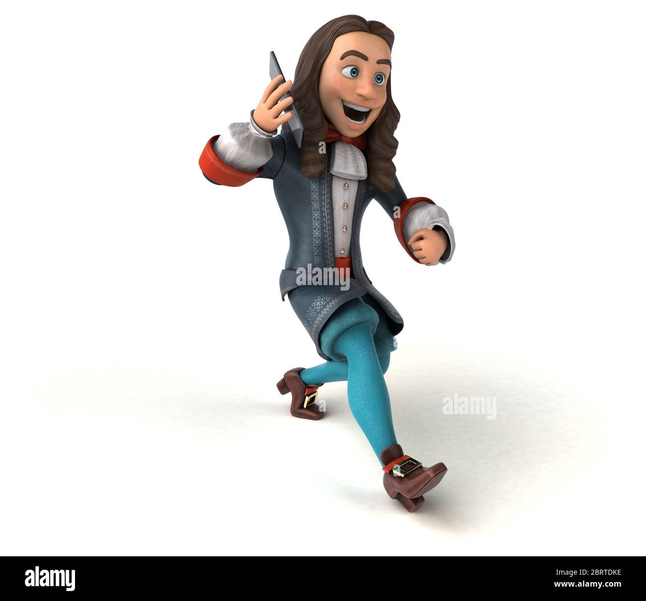 3D Illustration of a cartoon man in historical baroque costume Stock ...