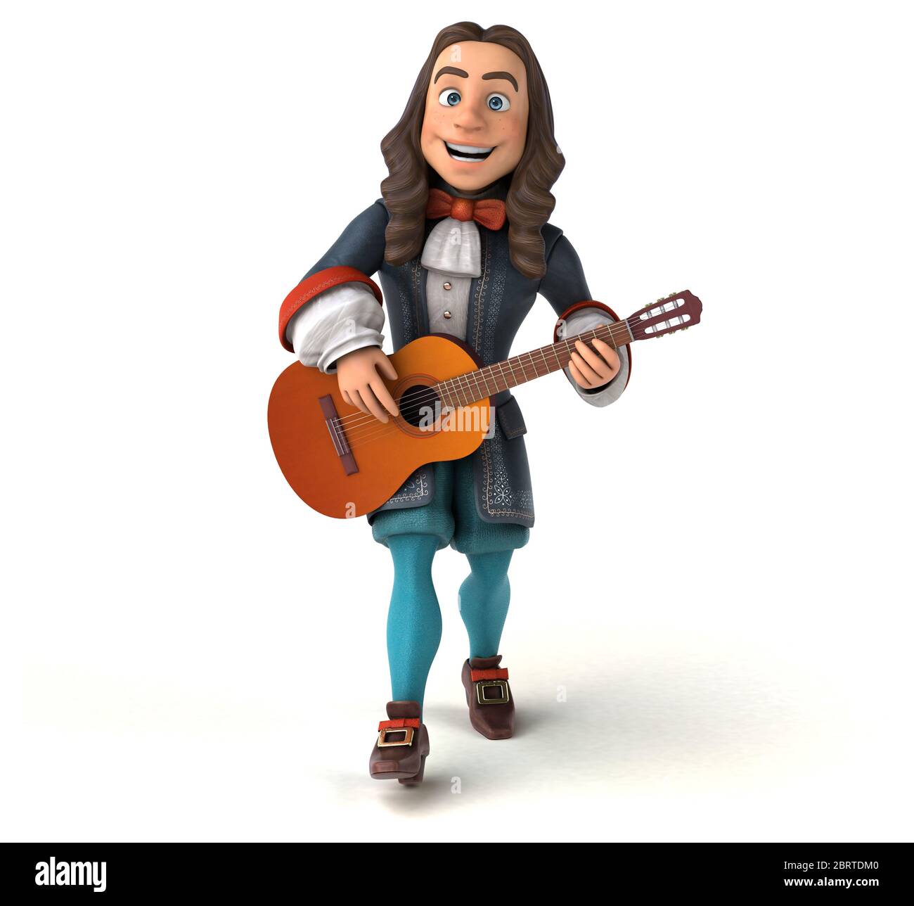 3D Illustration of a cartoon man in historical baroque costume Stock ...