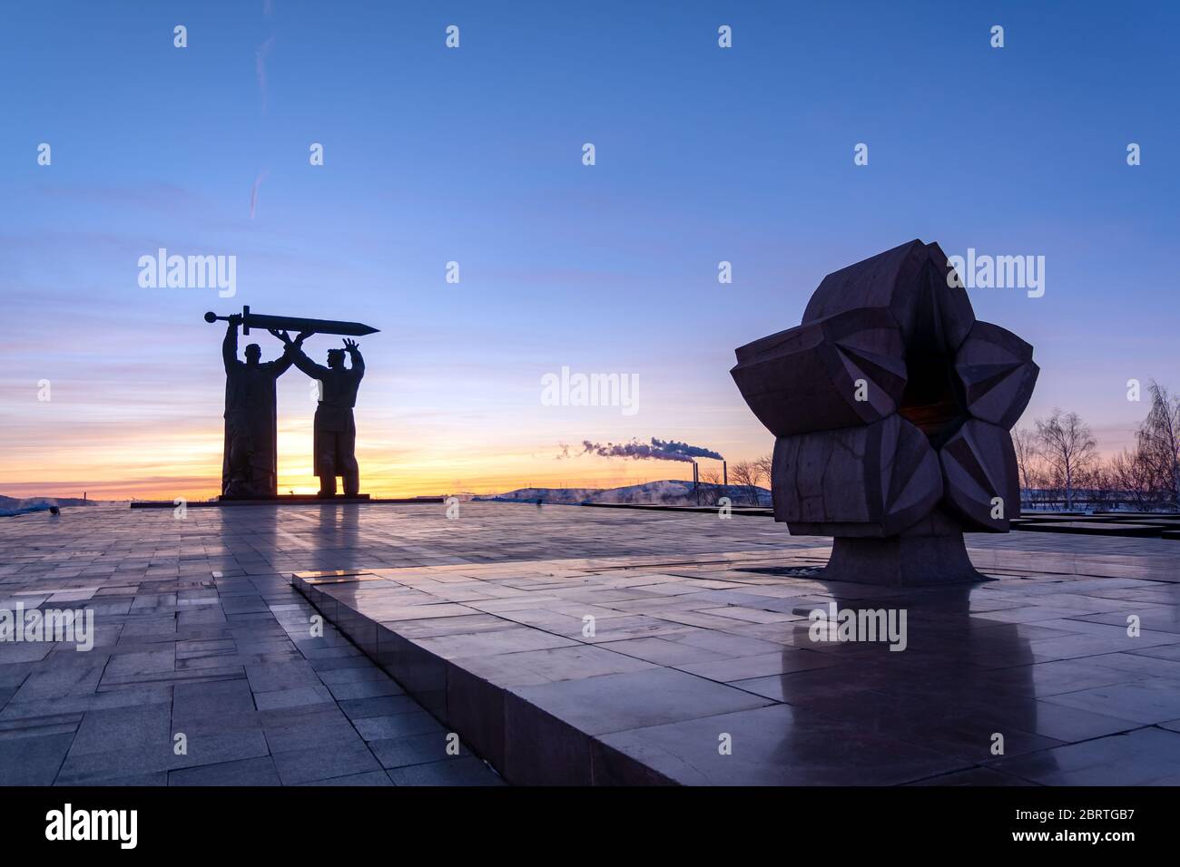 Magnitogorsk, Russia: Soviet monument "Rear-front Memorial" dedicated ...