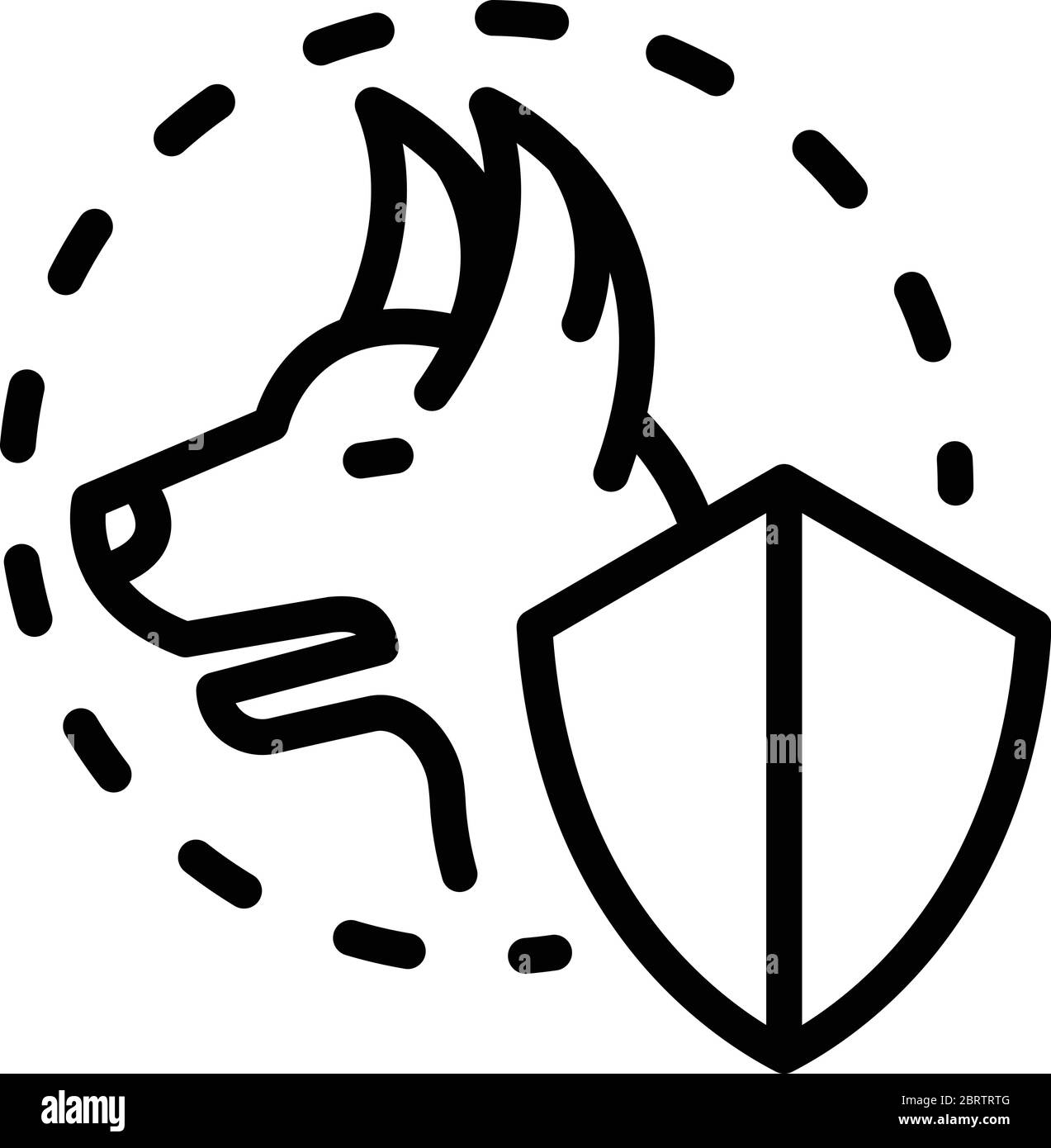 Canine dog protect icon, outline style Stock Vector Image & Art - Alamy
