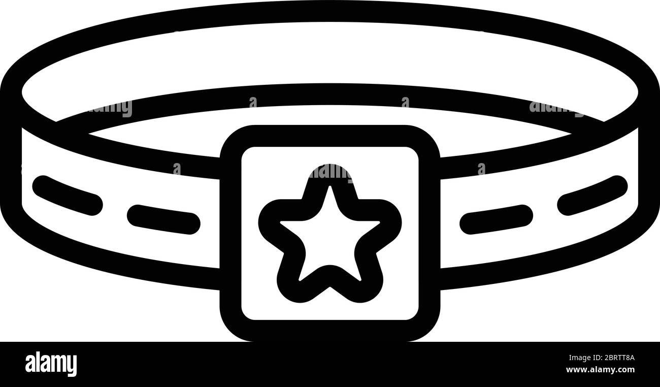 Star dog belt icon, outline style Stock Vector Image & Art - Alamy