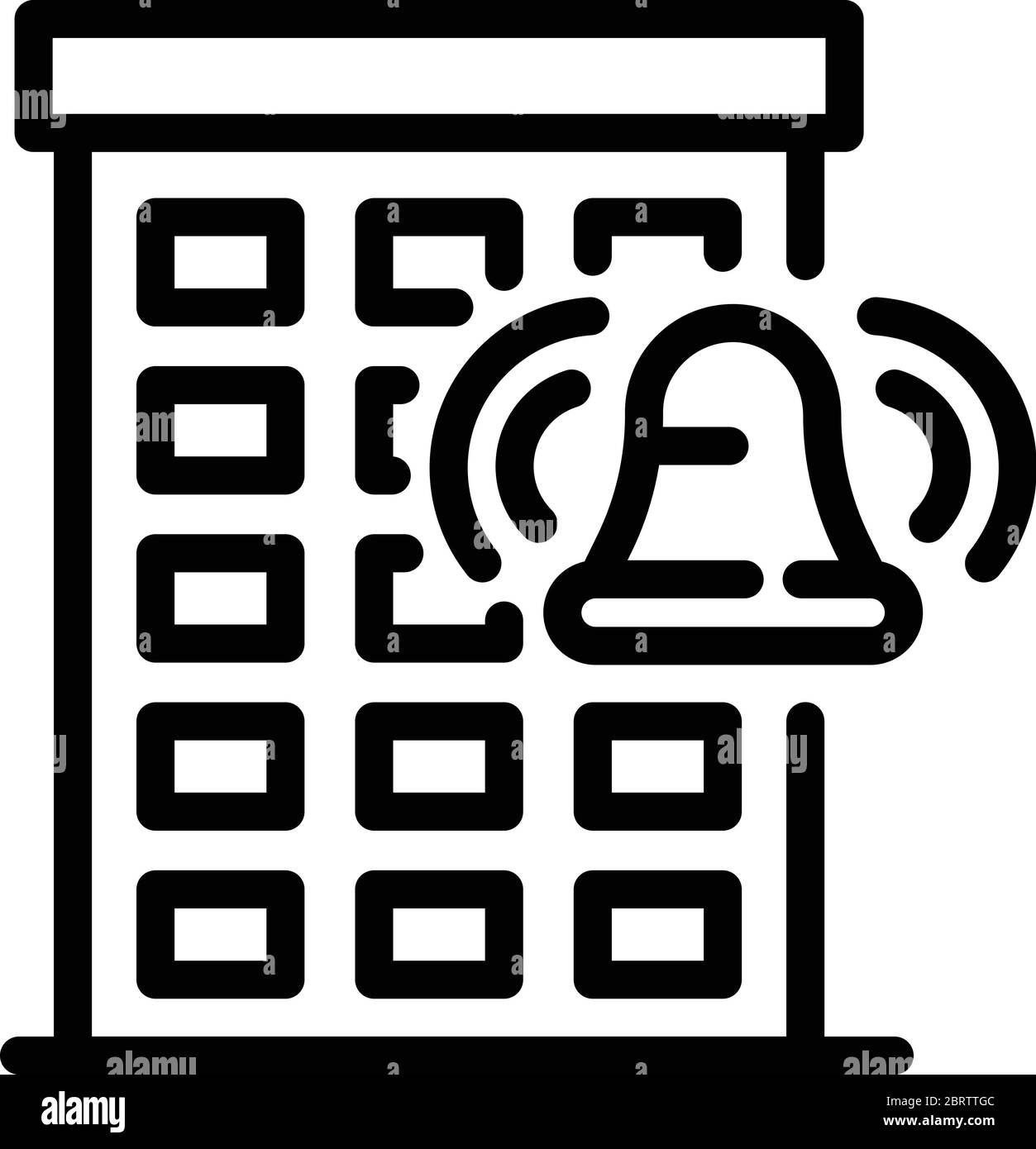 Building guard alarm icon, outline style Stock Vector Image & Art - Alamy