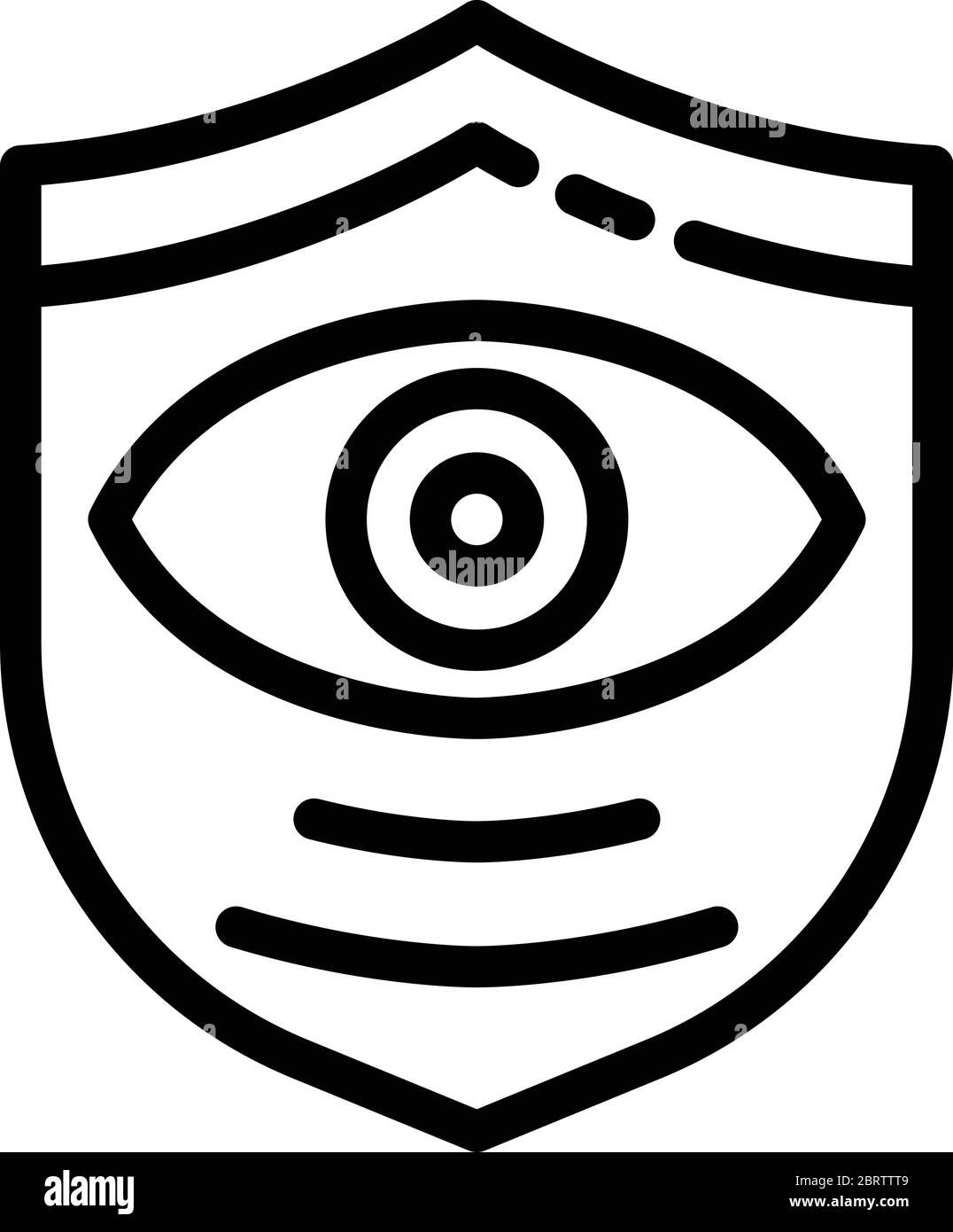 Guard eye shield icon, outline style Stock Vector Image & Art - Alamy