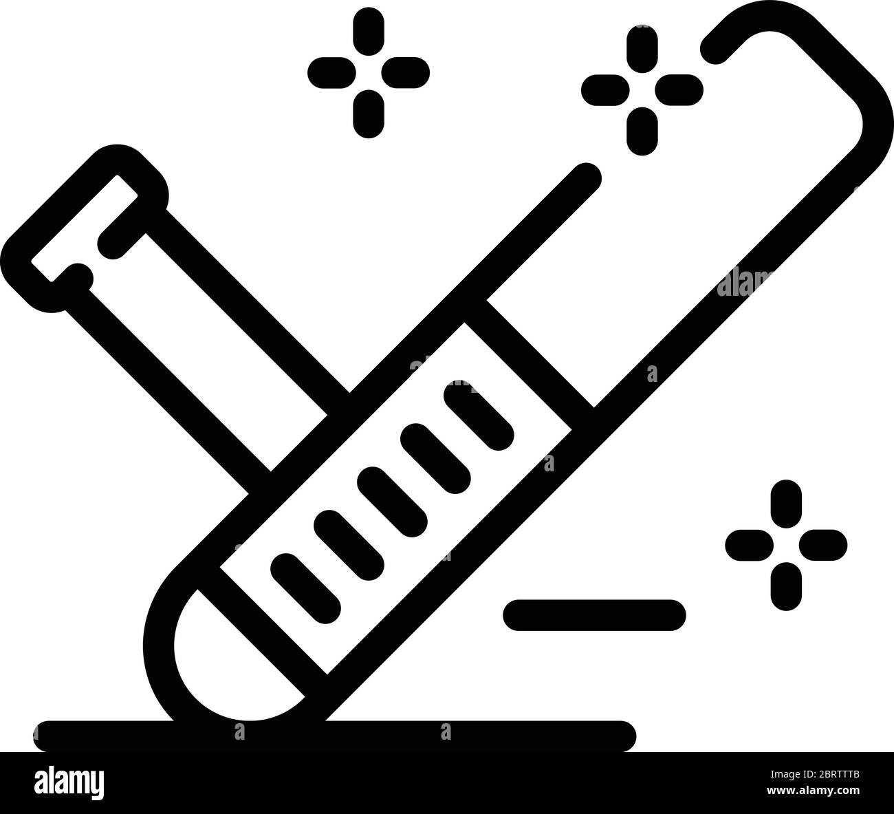 Baton icon outline black Black and White Stock Photos & Images - Alamy