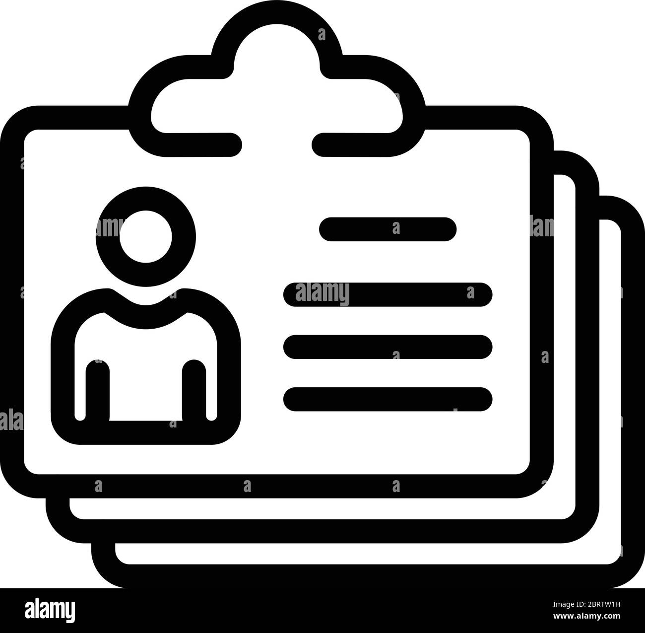 Personal guard id card icon, outline style Stock Vector Image & Art - Alamy