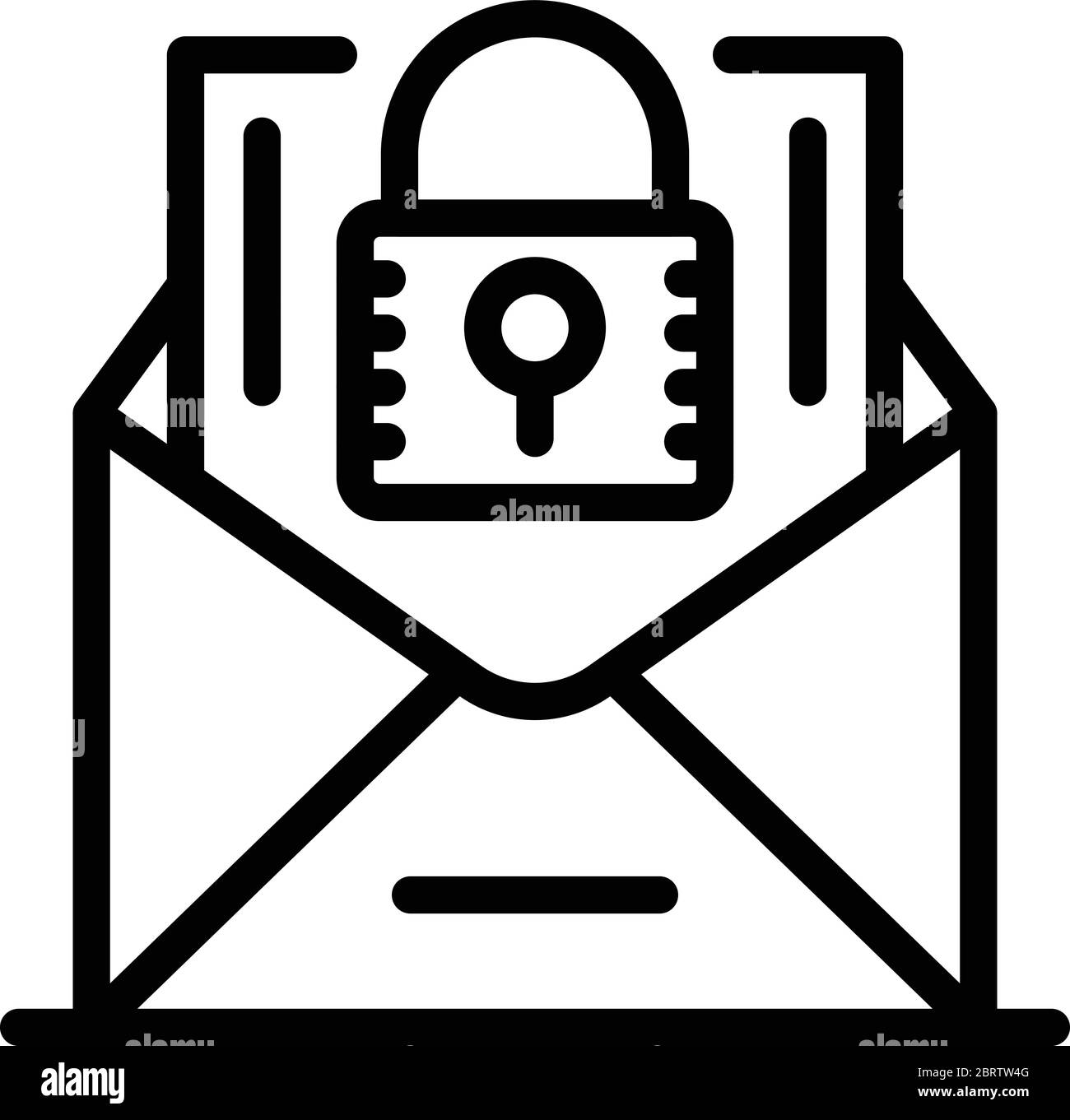 Email key icon outline Black and White Stock Photos & Images - Alamy