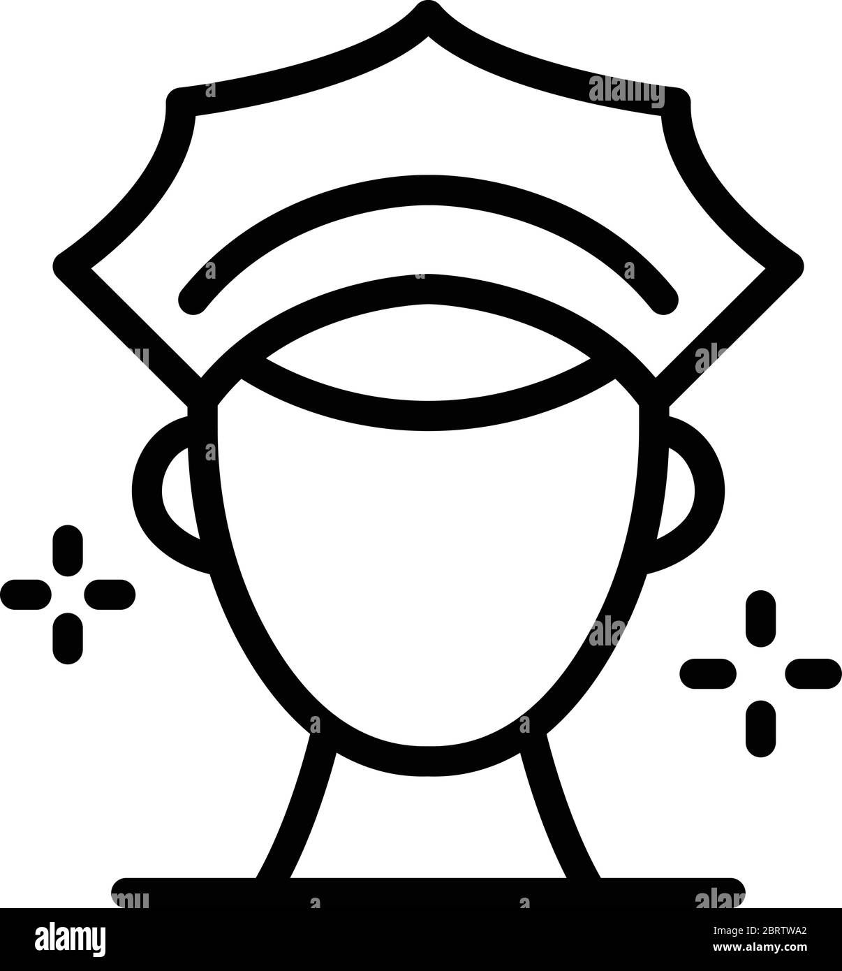 Peak cap icon outline Cut Out Stock Images & Pictures - Alamy