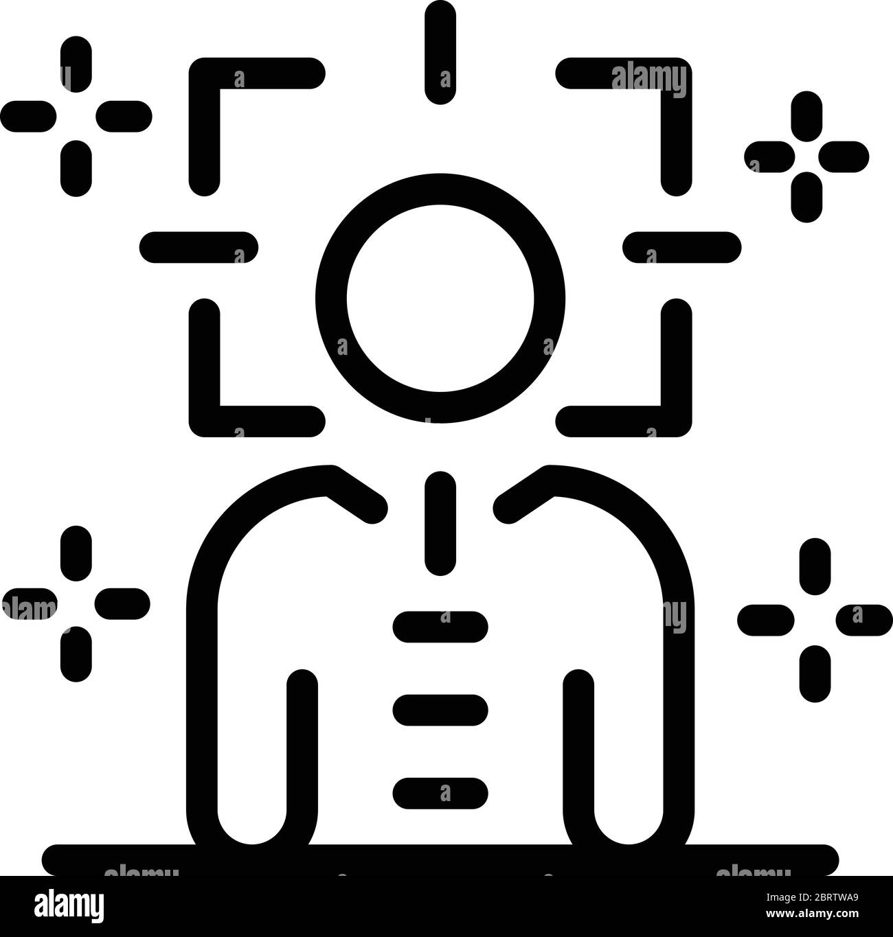 Personal guard target icon, outline style Stock Vector Image & Art - Alamy