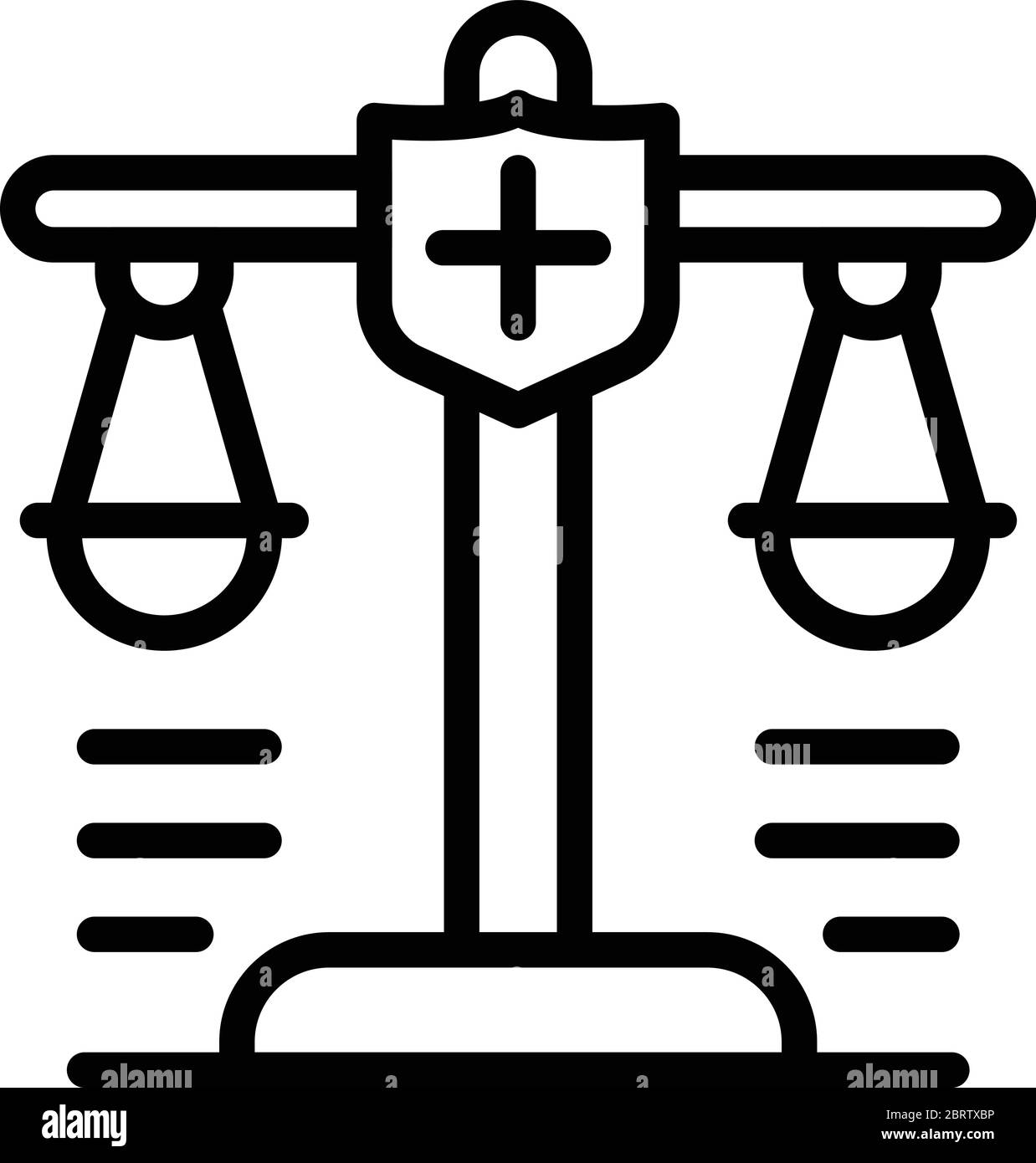 Police judge balance icon, outline style Stock Vector Image & Art - Alamy