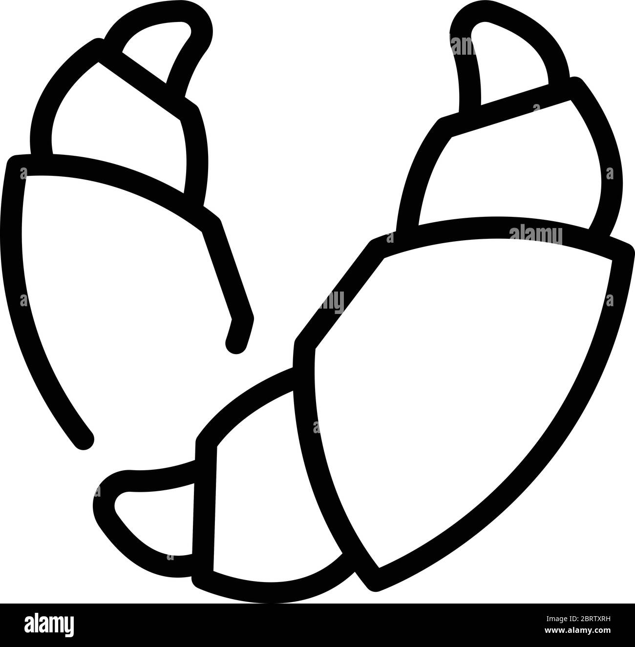 Fresh croissant icon, outline style Stock Vector Image & Art - Alamy