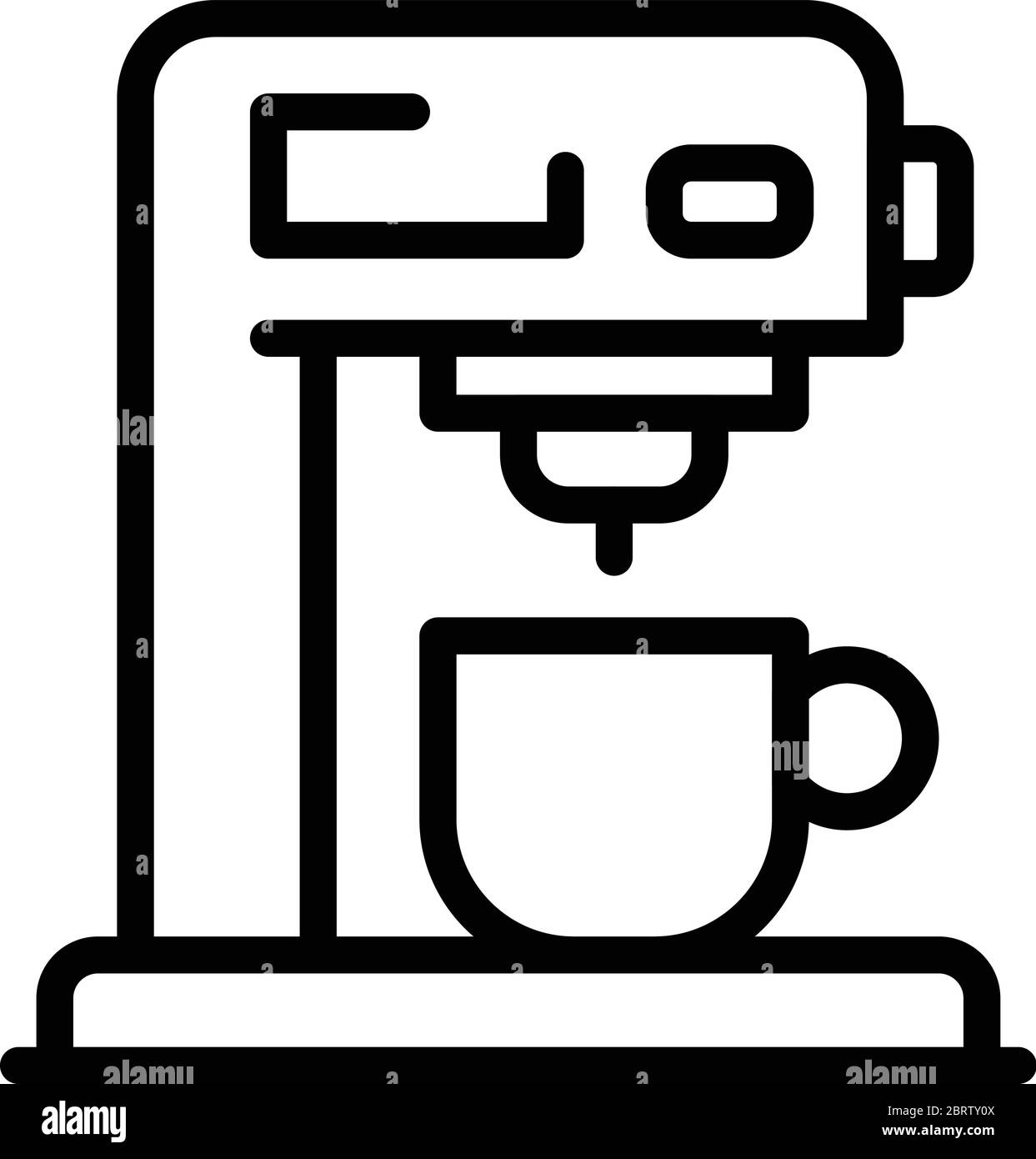 Home coffee machine icon, outline style Stock Vector Image & Art - Alamy