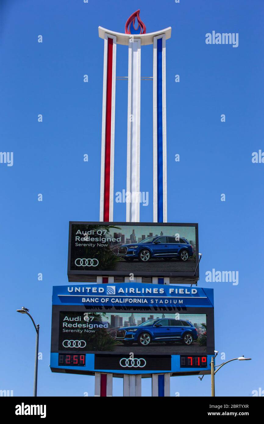 Los angeles memorial coliseum marquee hi-res stock photography and ...
