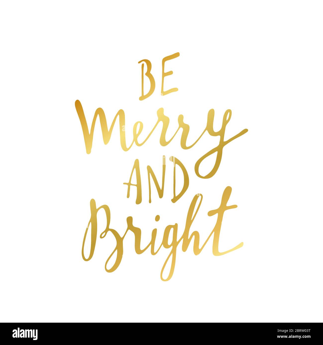 Christmas hand drawn lettering, phrase. Gold Handwritten calligraphy ...