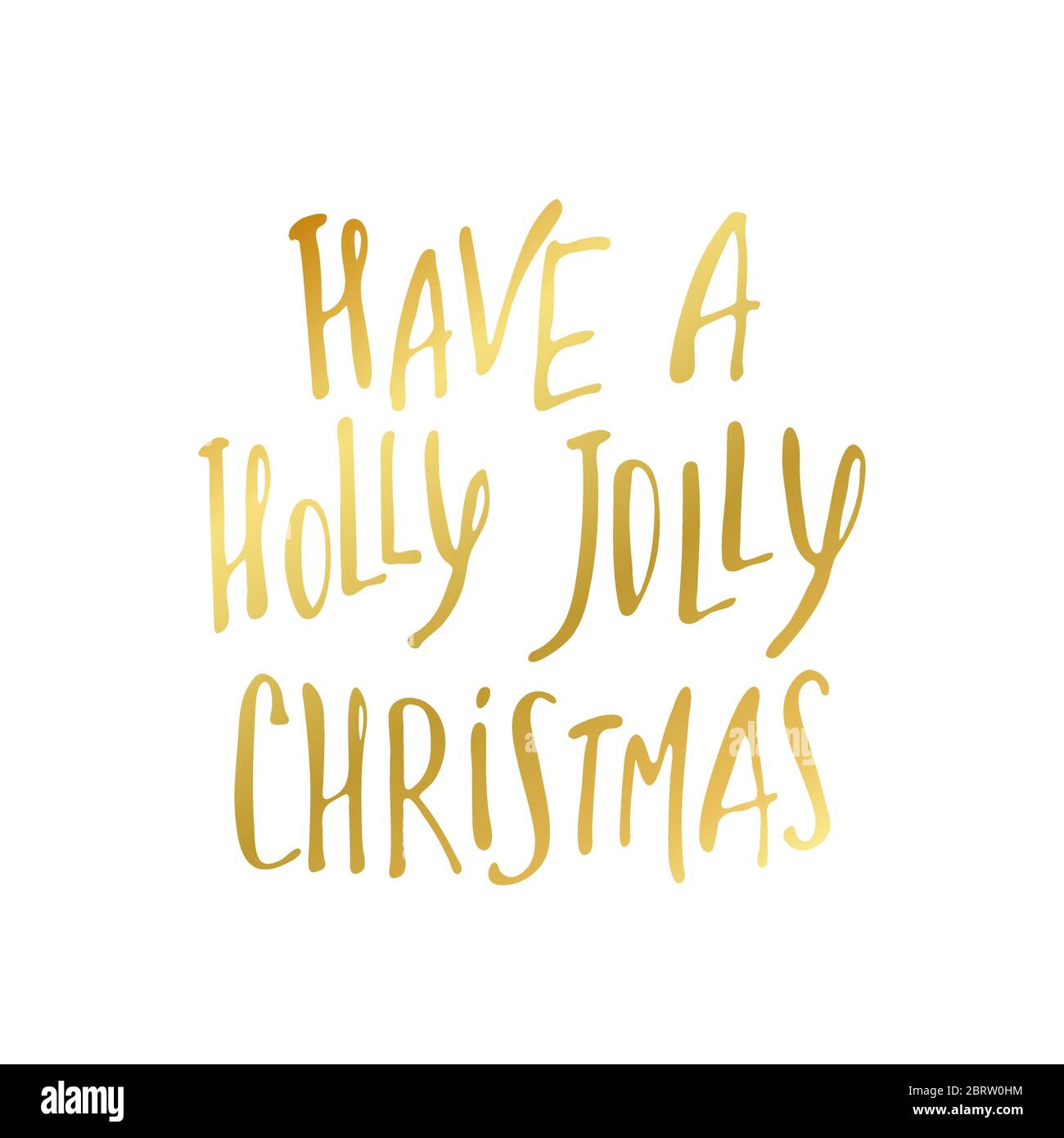 Christmas hand drawn lettering, phrase. Gold Handwritten calligraphy ...
