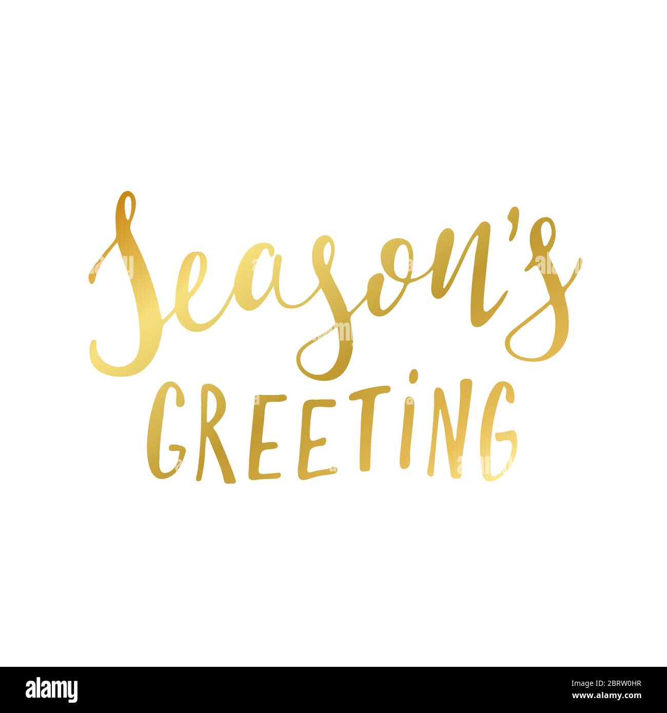 Christmas hand drawn lettering, phrase. Gold Handwritten calligraphy ...