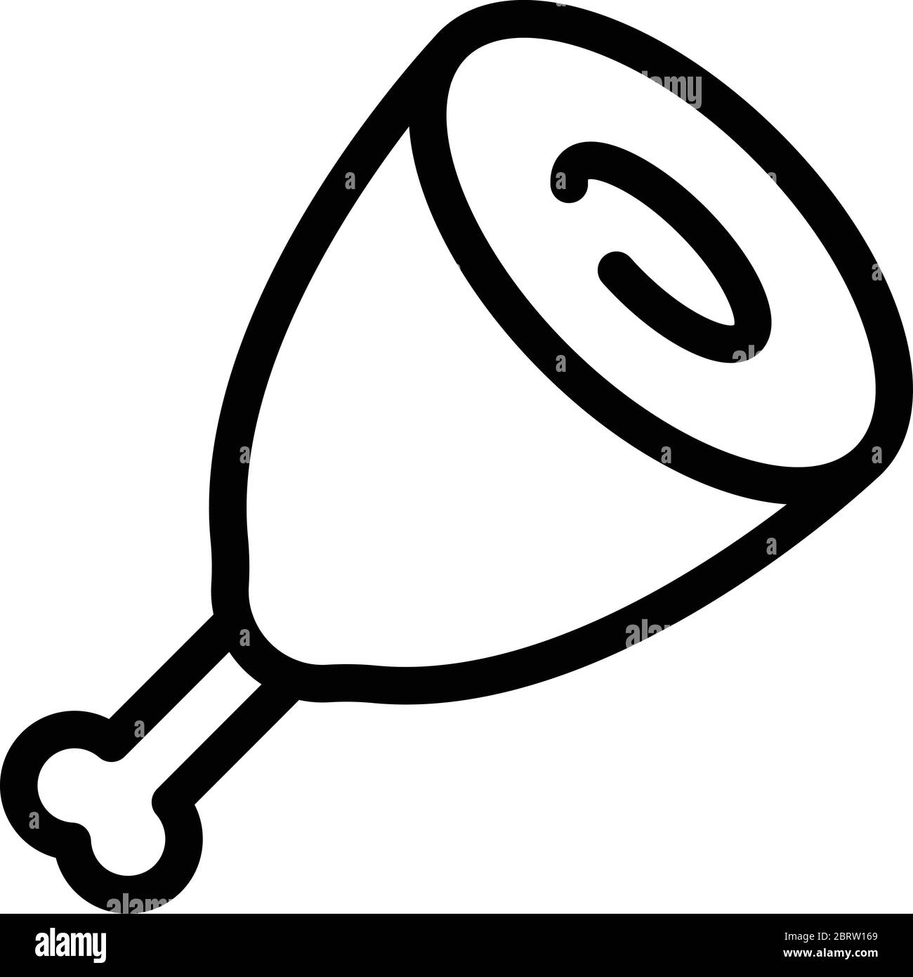 Pork meat leg icon, outline style Stock Vector Image & Art - Alamy