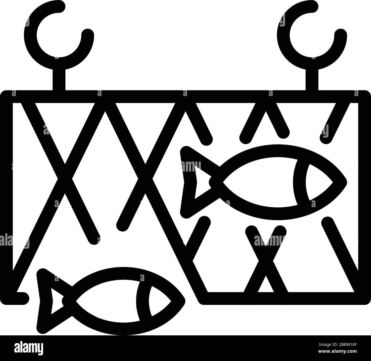 Fish farm net icon, outline style Stock Vector Image & Art - Alamy