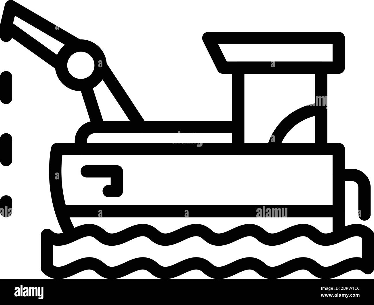 Floating fish farm icon, outline style Stock Vector Image & Art - Alamy