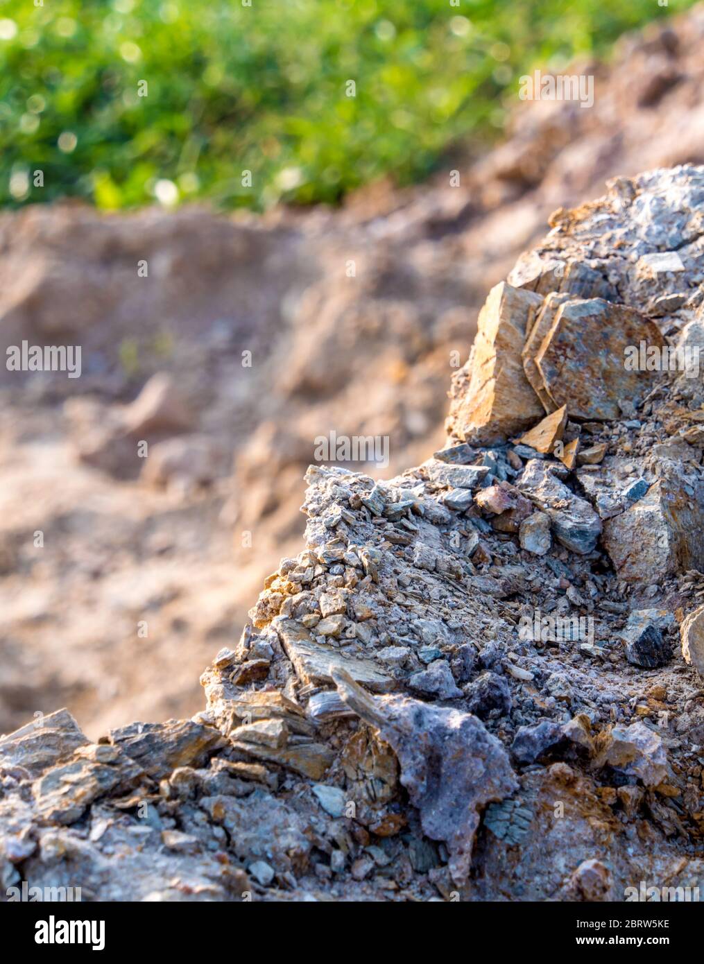 Texture of stone and soil on rocky mountain soil Stock Photo - Alamy