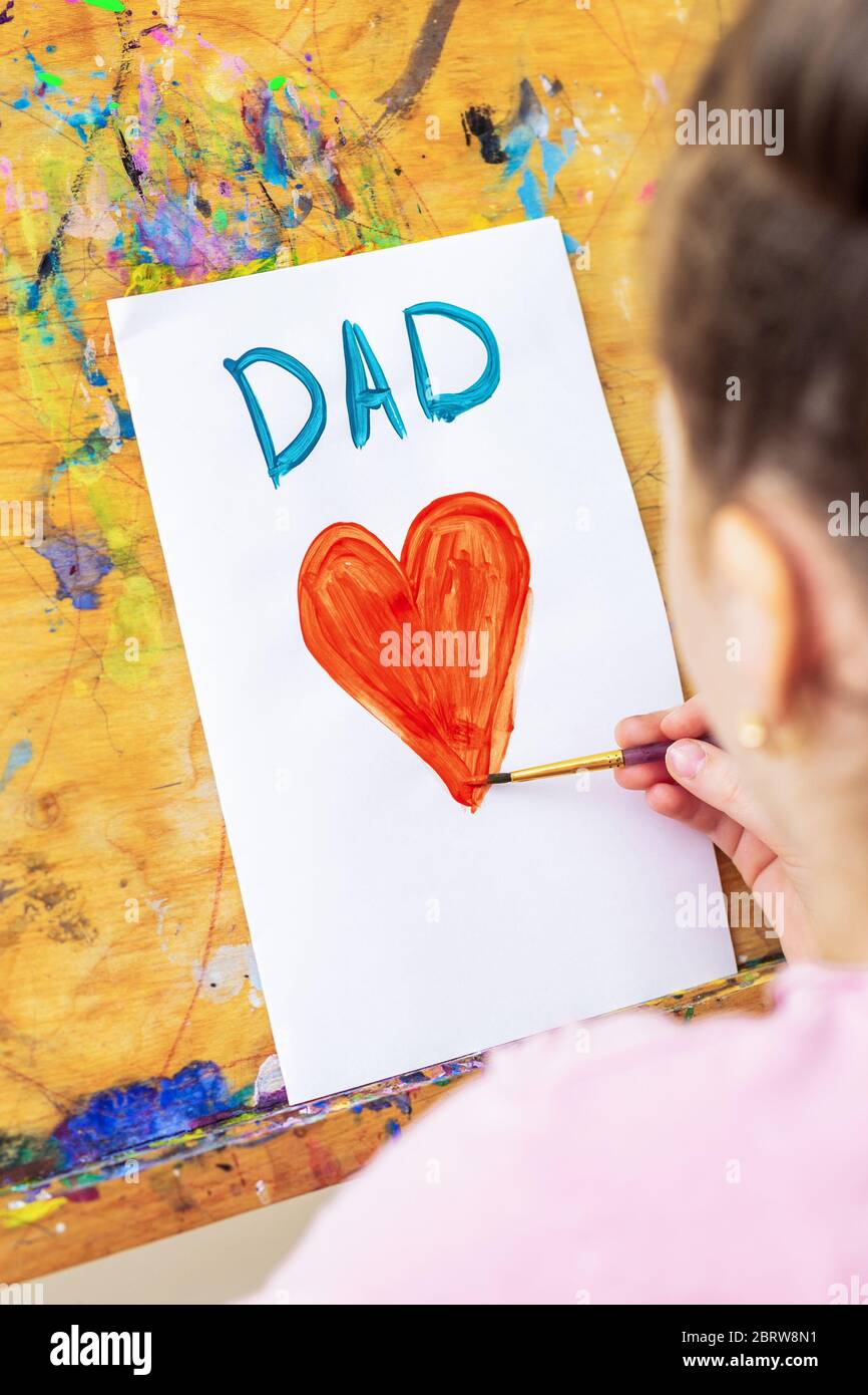 Painted Heart Dad Images