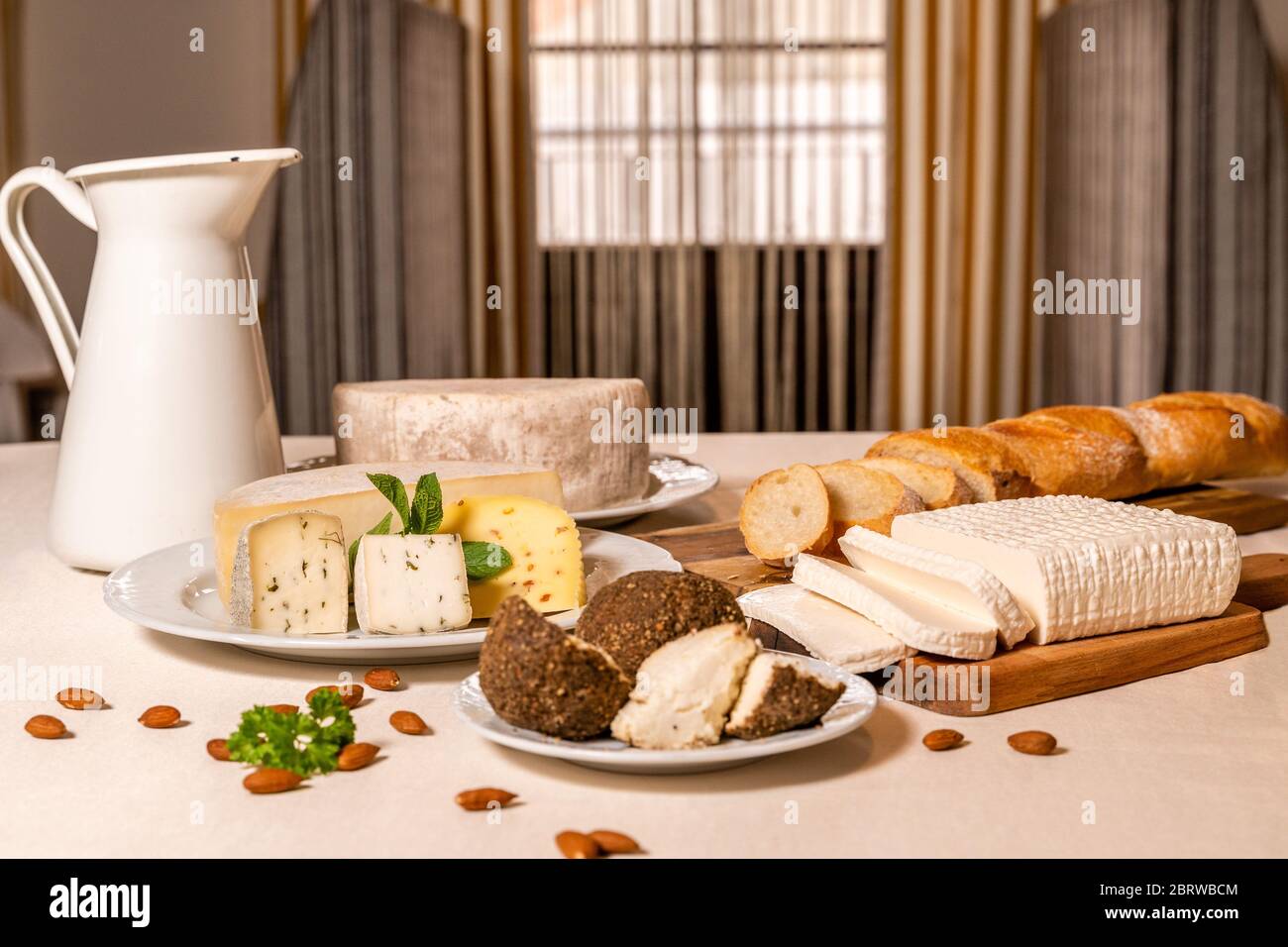 Goat cheese, traditional organic product Stock Photo - Alamy