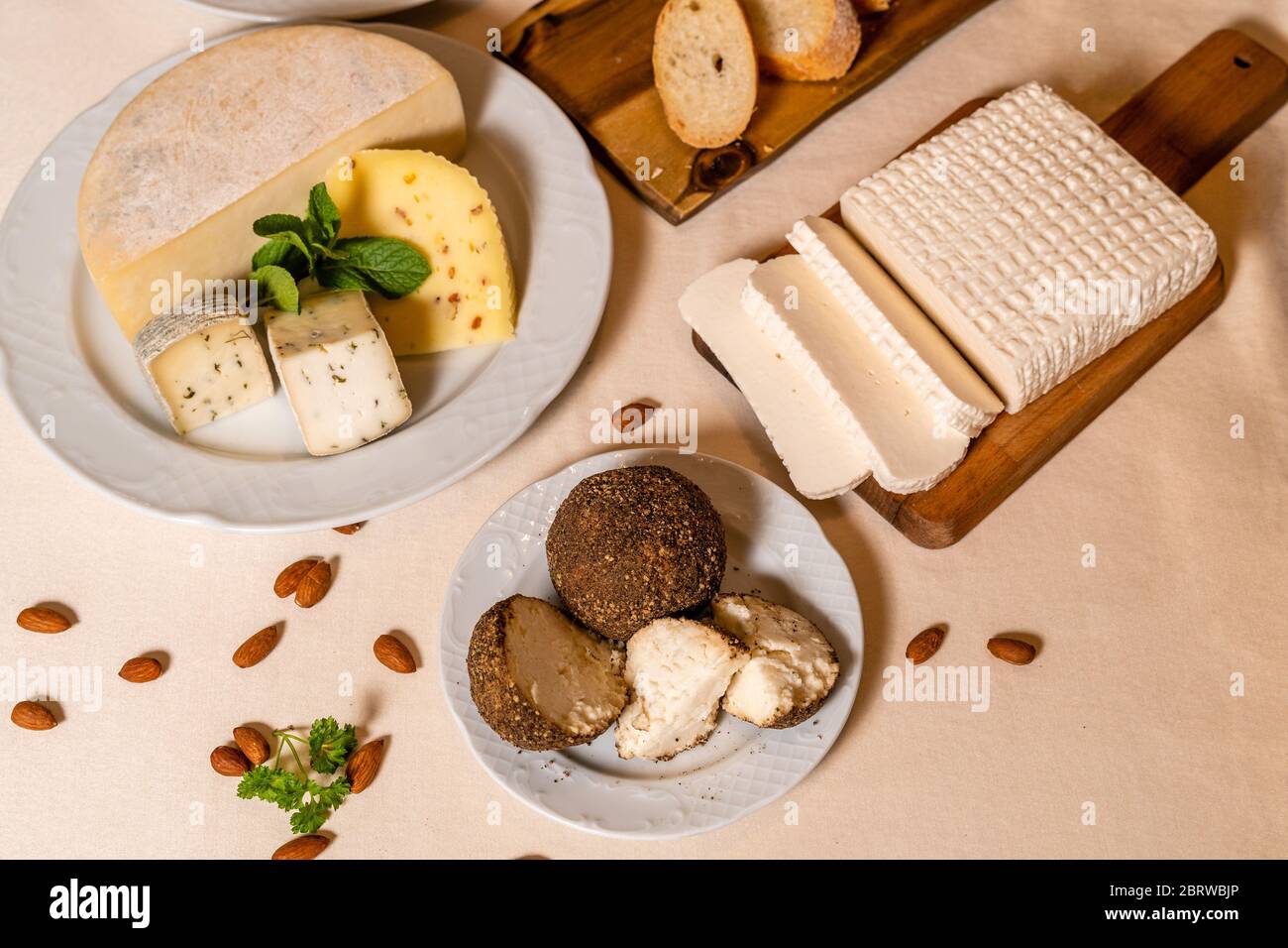 Goat cheese, traditional organic product Stock Photo - Alamy