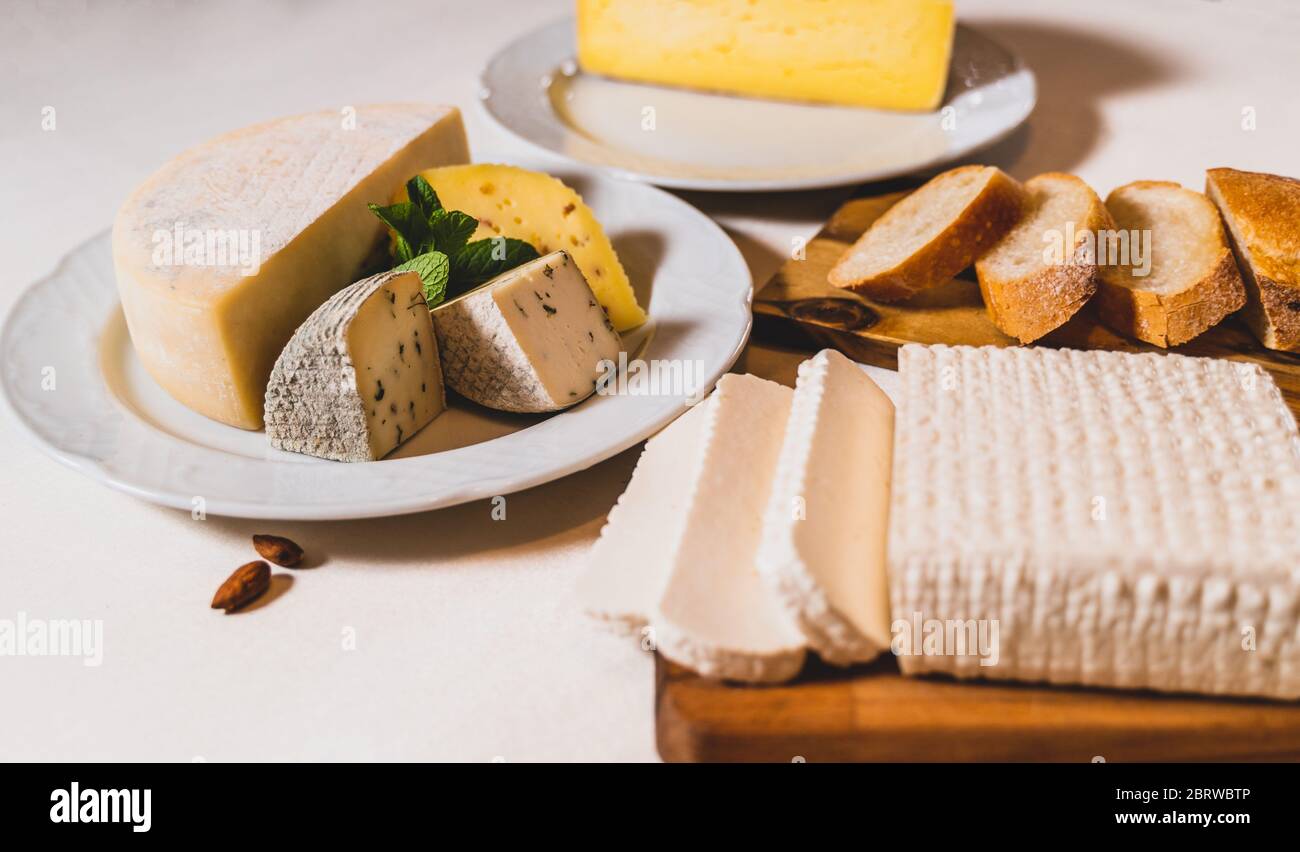 Goat cheese, traditional organic product Stock Photo - Alamy