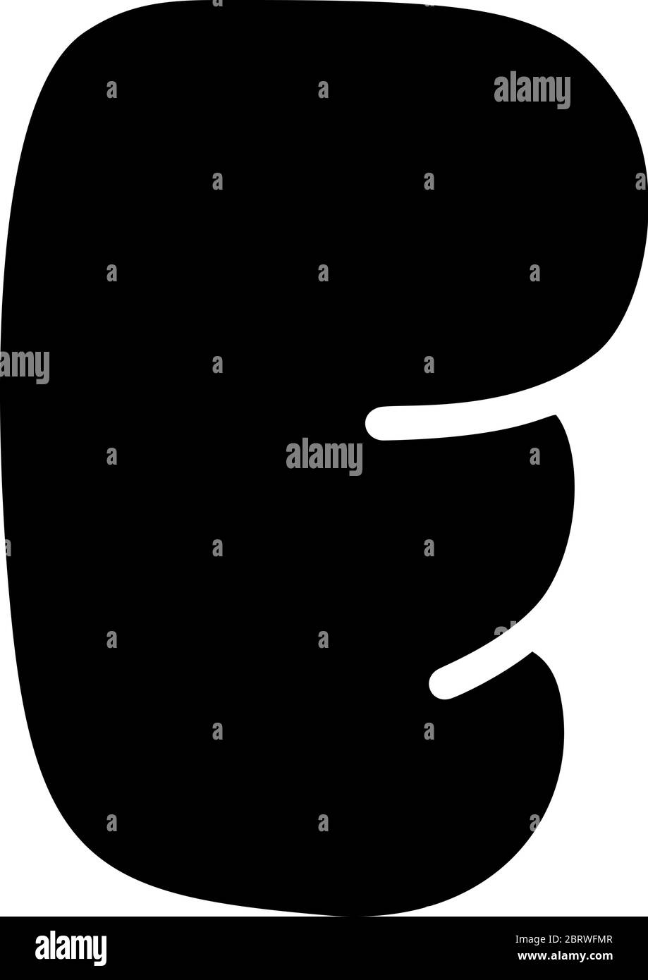 Modern letter E logo. Sweet sky english hand drawn isolated bold ...