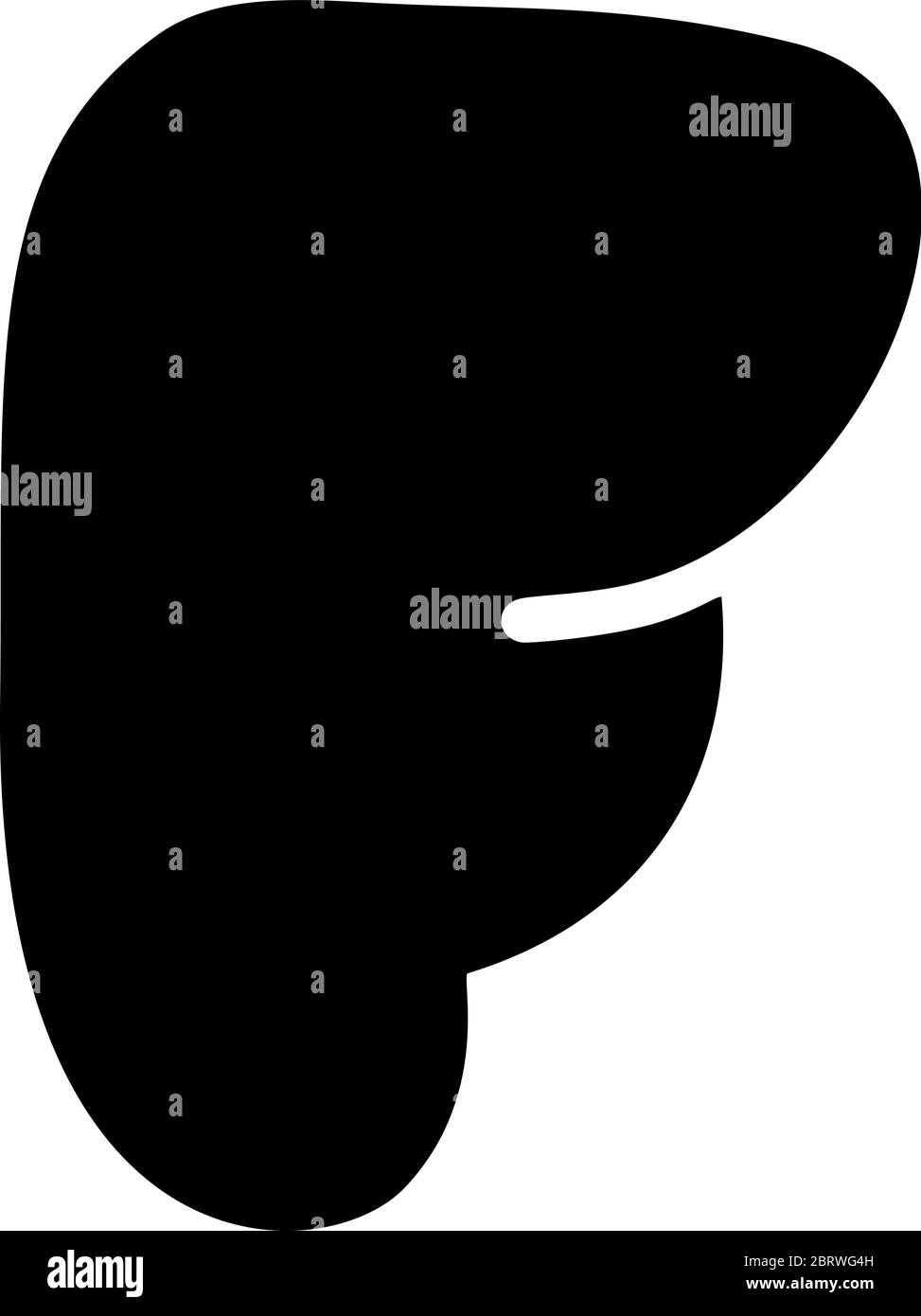 Modern letter F logo. Sweet sky english hand drawn isolated bold ...