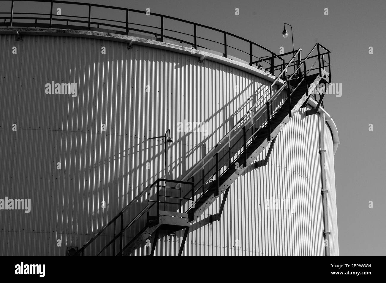 Crude oil tank in the oil refinery. Storage tanks for oil. Tanks for ...