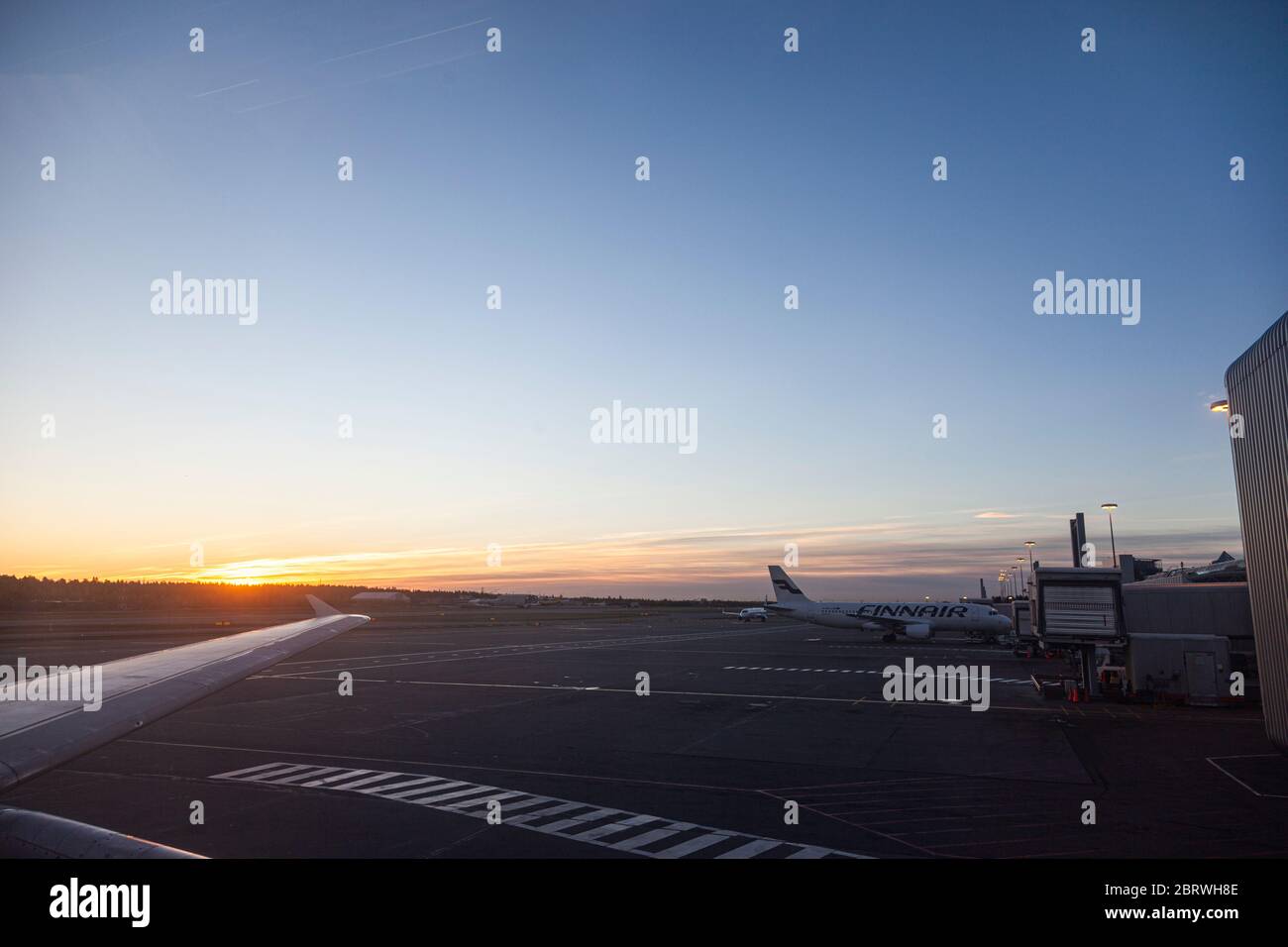 Airport Airplane on the runway Stock Photo - Alamy