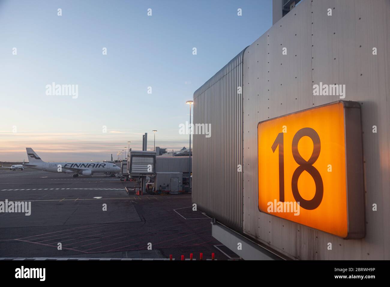 Airport Airplane on the runway Stock Photo - Alamy