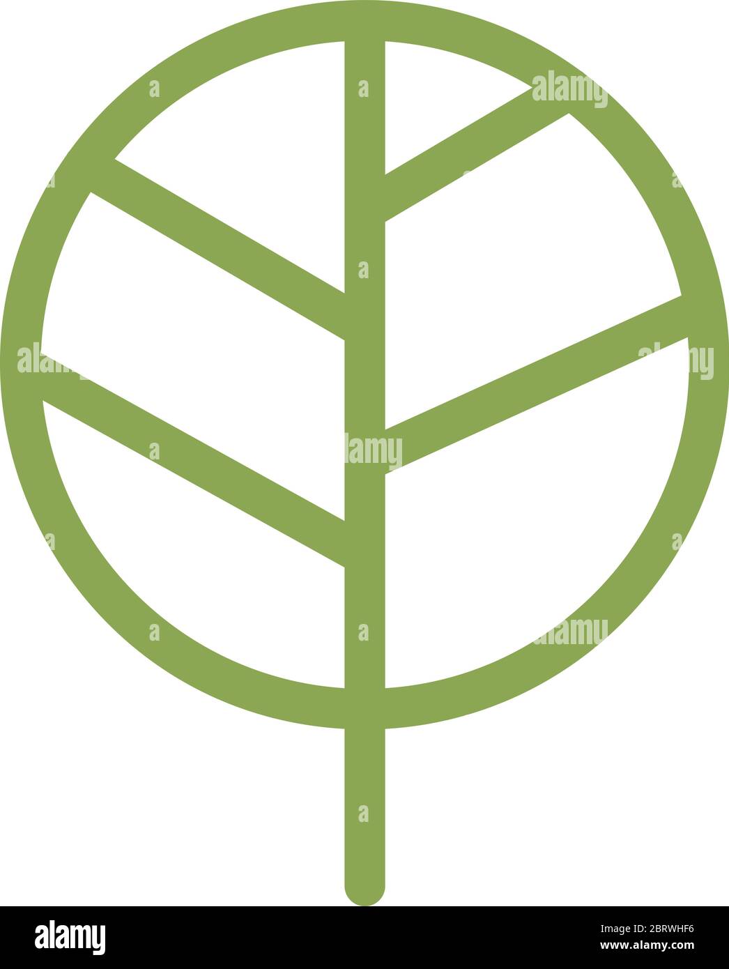 Tree line icon. Naturally beautiful logo symbol, wooden trunk and ...