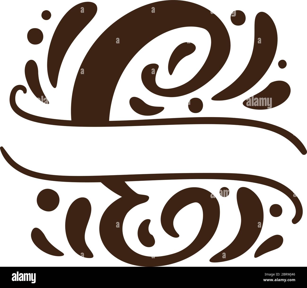 Split letters E children name Vector Hand Drawn calligraphic floral ...