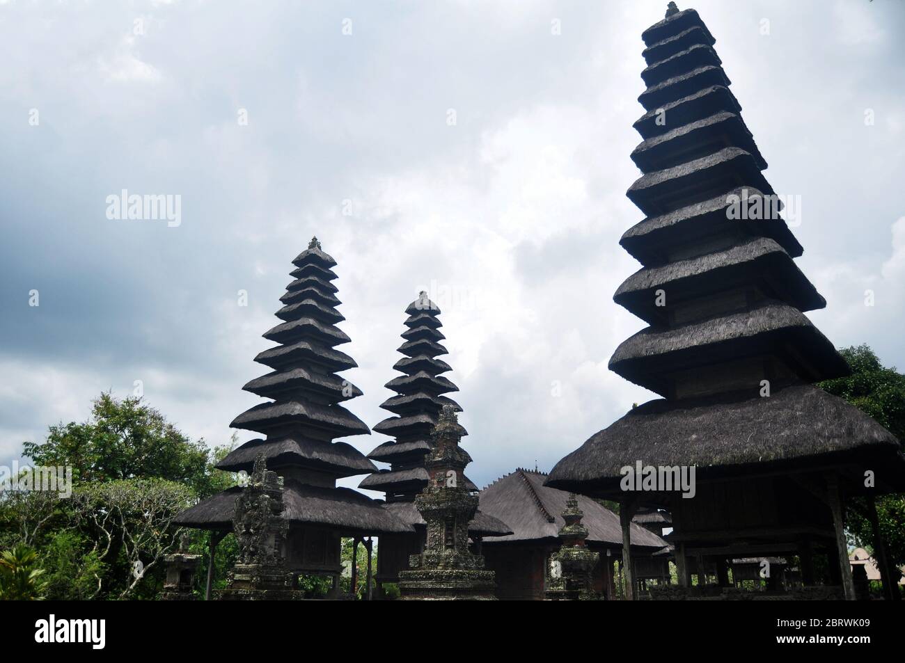 Ancient Meru towers of Pura Besakih temple significant Hindu ...