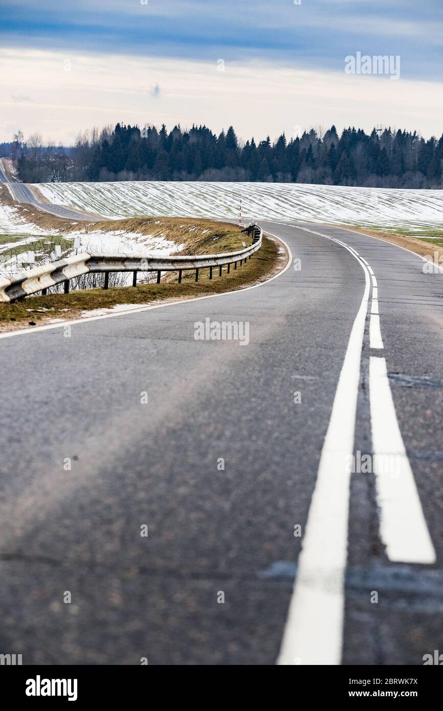 The landscape highway landscape with road Stock Photo - Alamy