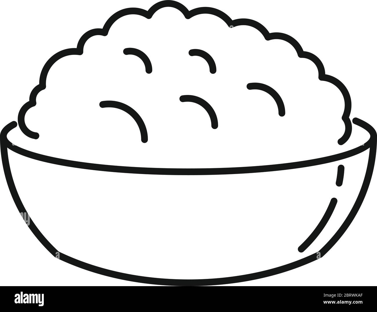 Oatmeal food icon. Outline oatmeal food vector icon for web design ...