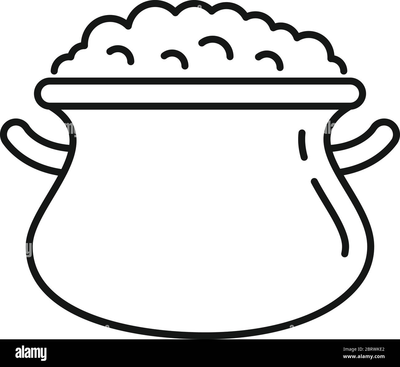 Oatmeal pan icon. Outline oatmeal pan vector icon for web design ...