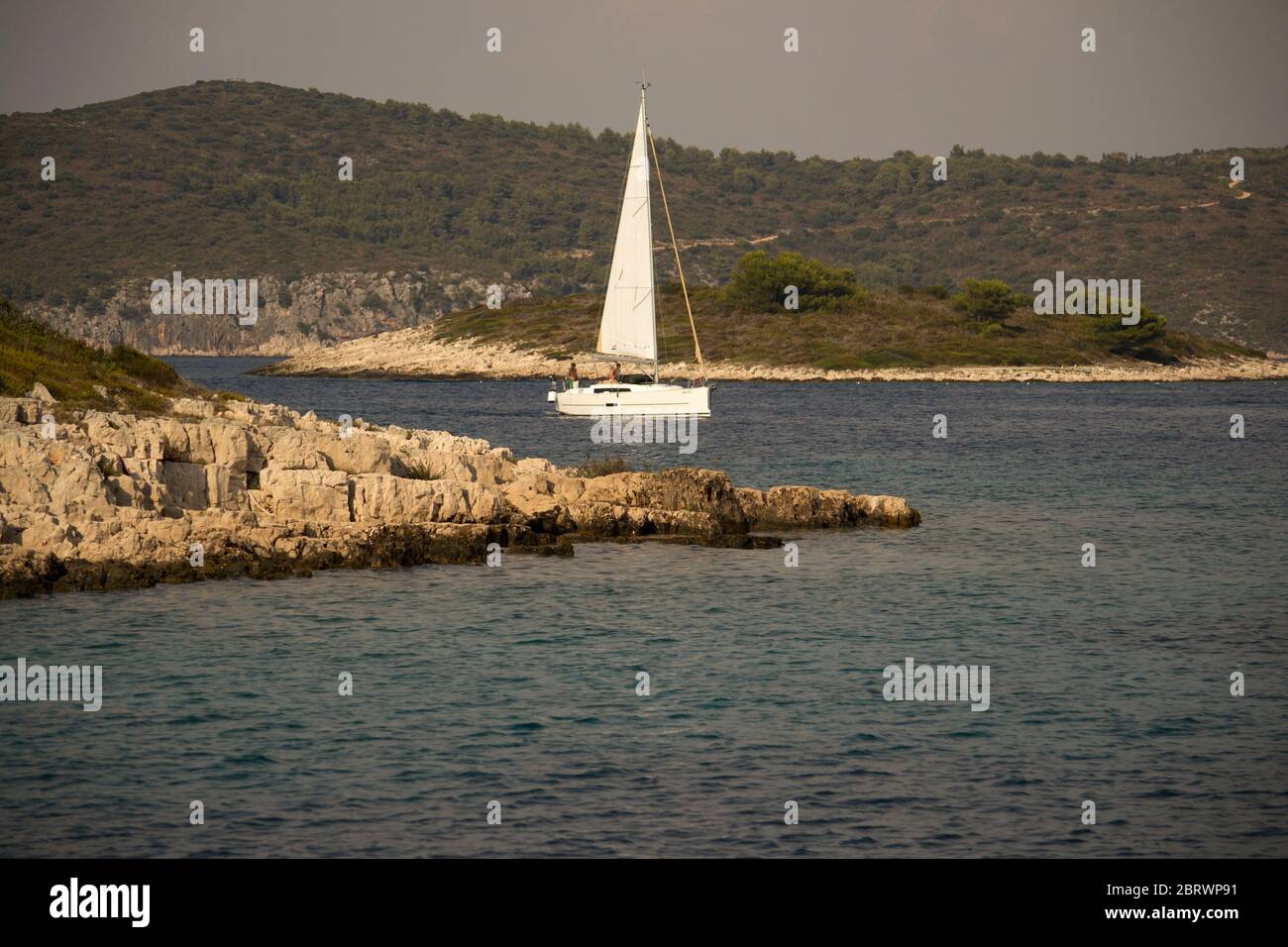 Sailing in the adriatic sea on Croatian coast Stock Photo - Alamy