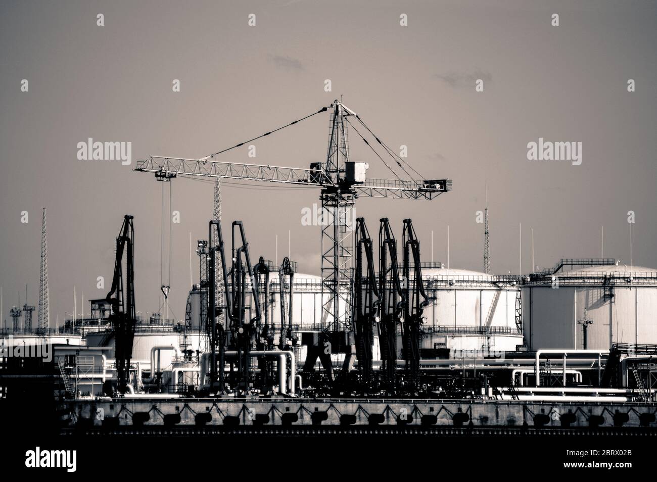 Crude Oil Terminal. Oil terminal is industrial facility for storage of ...
