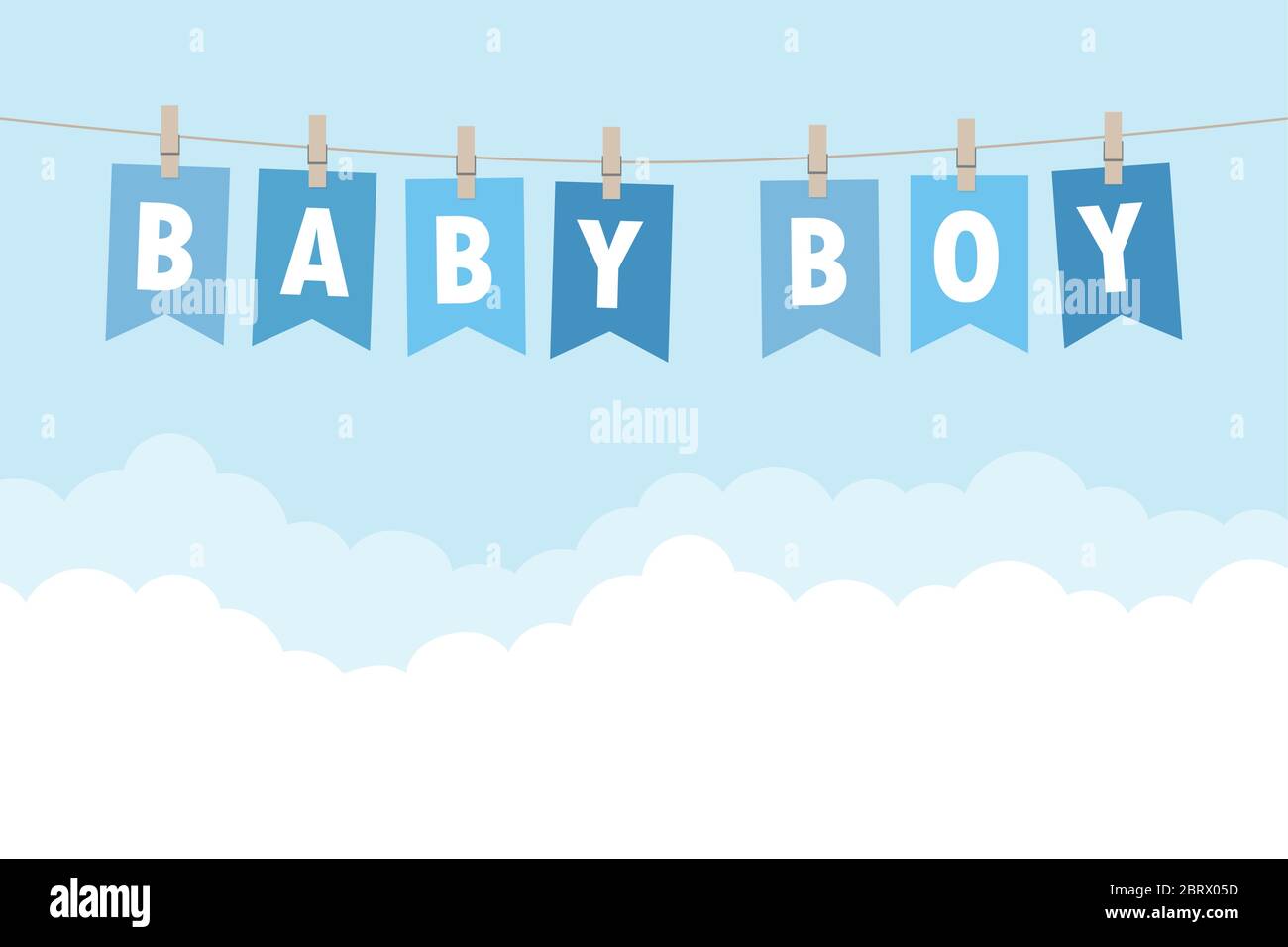 baby boy welcome greeting card for childbirth vector illustration EPS10 ...
