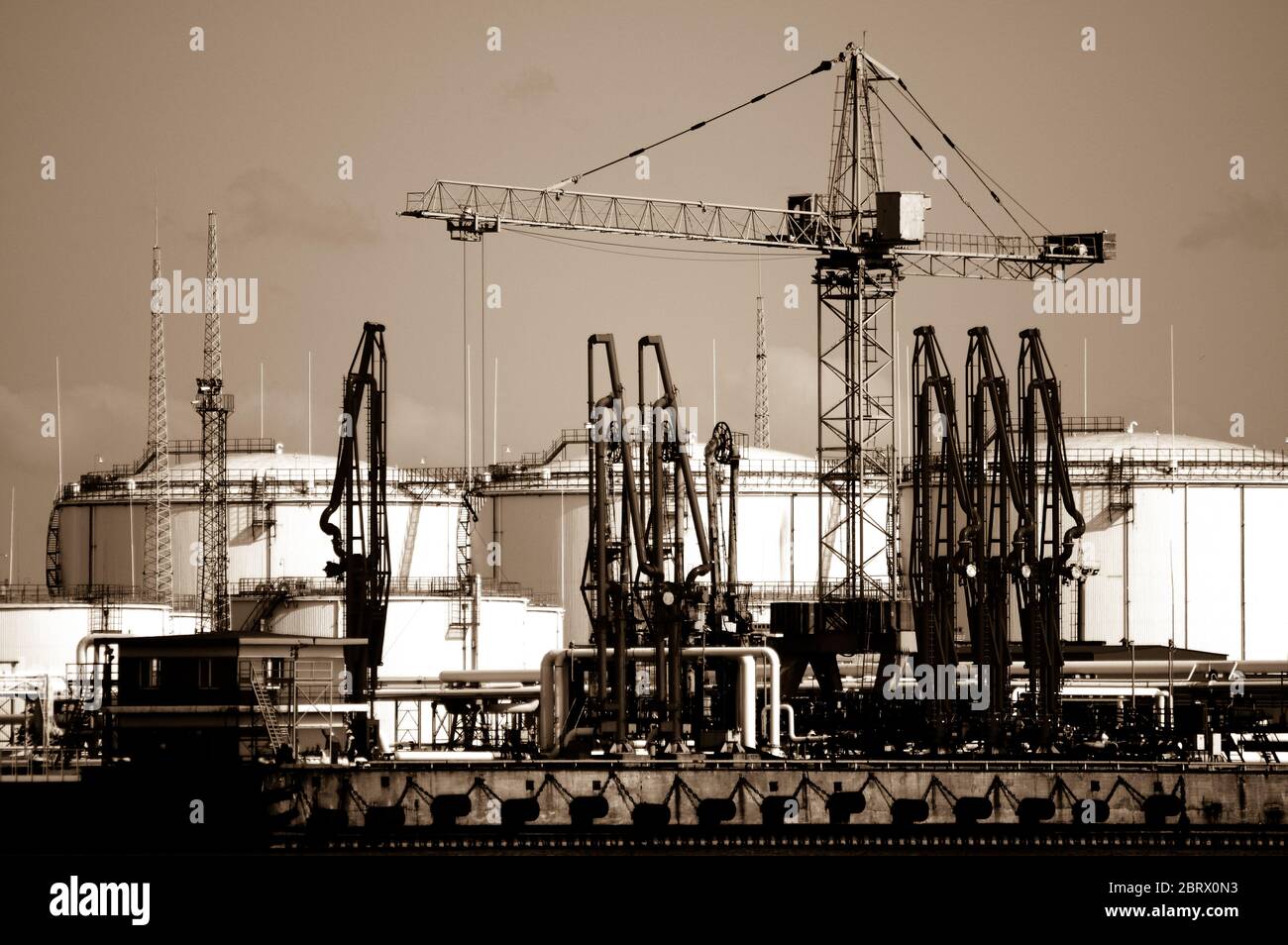 Crude Oil Terminal. Oil terminal is industrial facility for storage of ...