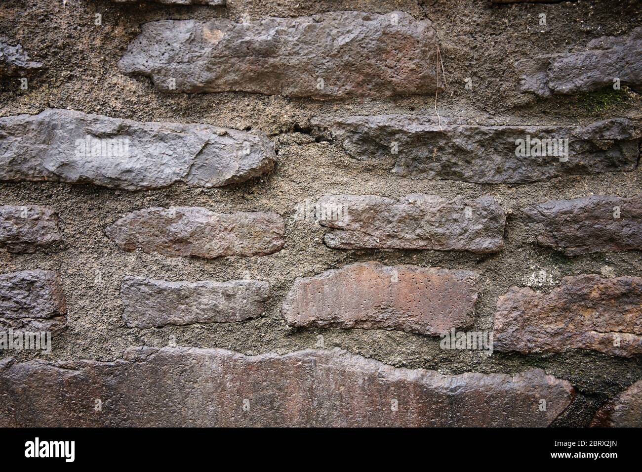 Close up of stone wall with cement. Texture of stonewall Stock Photo ...