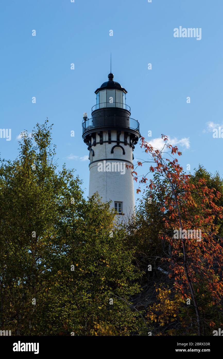 Au Sable Lighthouse Along Lake Superior Stock Photo - Alamy